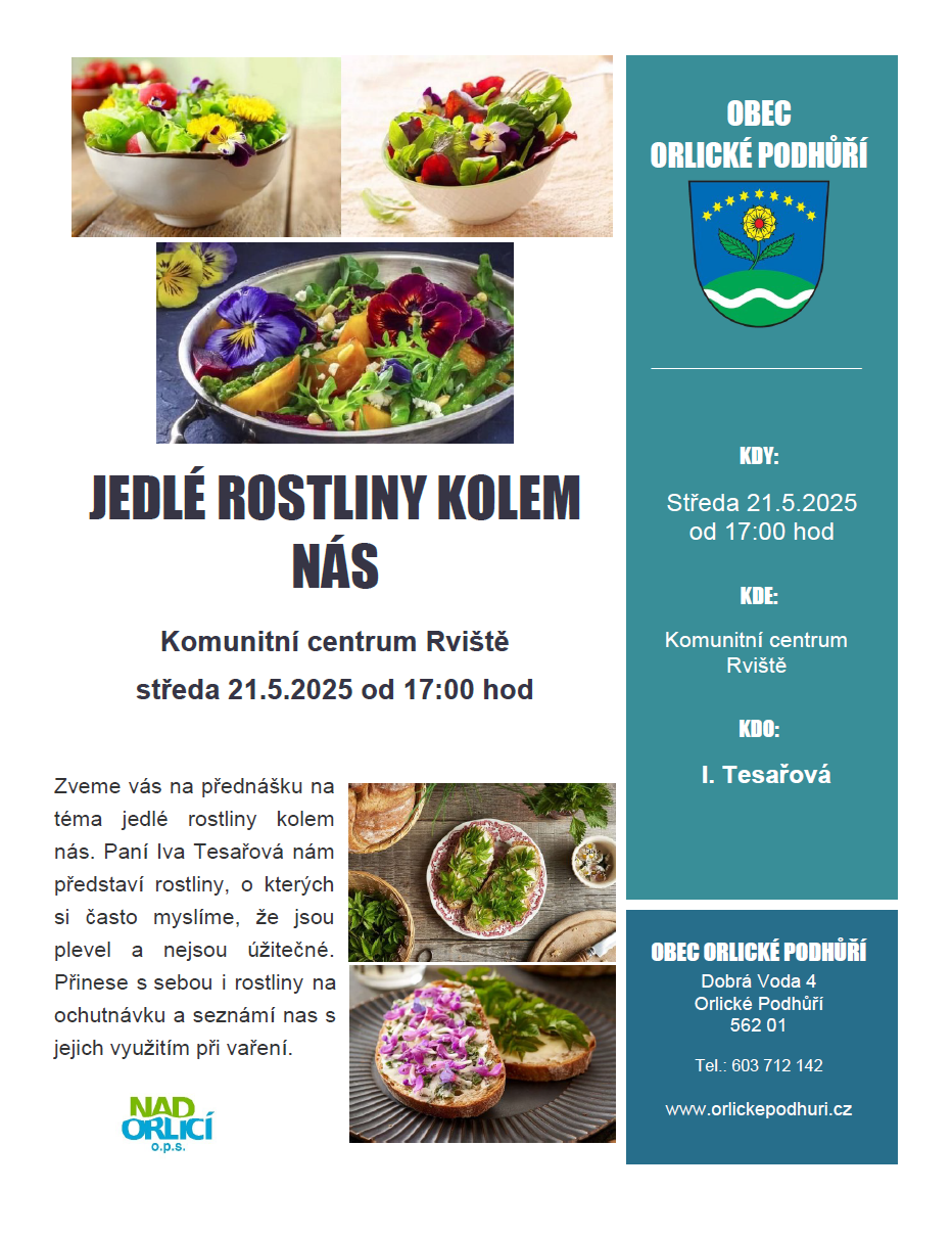 Jedlé rostliny kolem nás - Orlické Podhůří